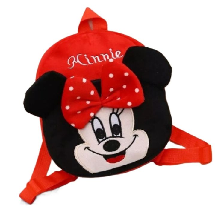 Red Minnie Mouse Kids backpack Cartoon character 9 Inches Size Mini ...
