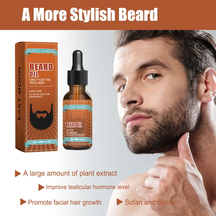 RKcode Beard Growth Essential Oil Nourish Smoothing Shiny Strengthens ...