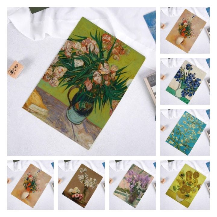 2024 Storage Bag L Shaped Folder Novetly Flower Imprints Series ...