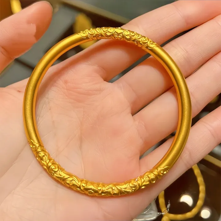 The same curly grass pattern bracelet in the gold store brass gold ...