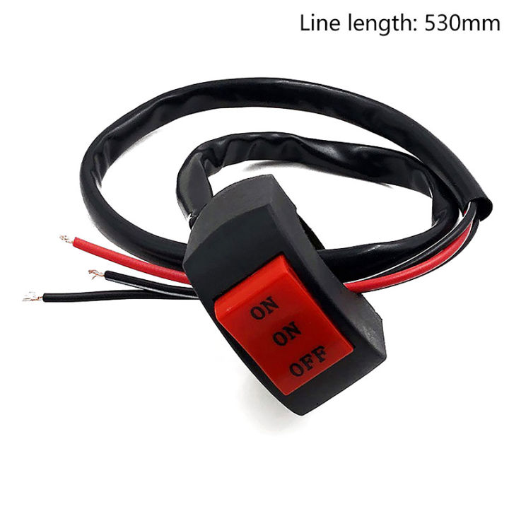 LED Headlight Switch Far Near Three Line Motorcycle Handlebar Switch ...