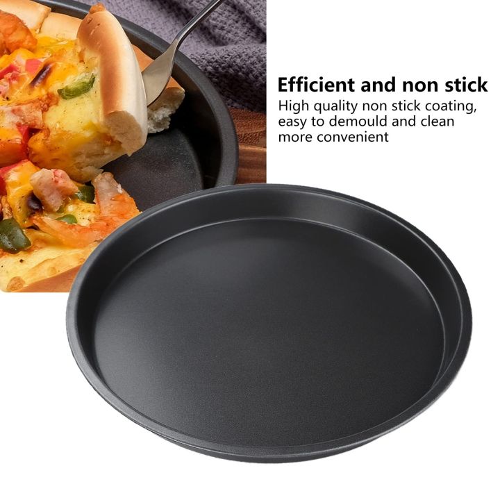 1 Piece Nonstick Pizza Pan，Carbon Steel Baking Oven Pizza Tray, 5 Sizes ...