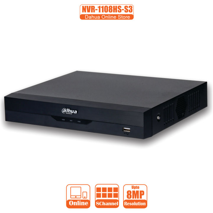 Dahua 8 channels NVR(Network Video Recorder) NVR1108-HS (8 Channels NVR, 8 Channels Network ...