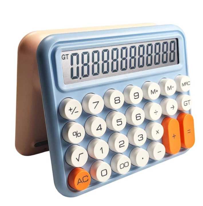 Desktop financial accounting calculator, 12-bit color keyboard, large ...