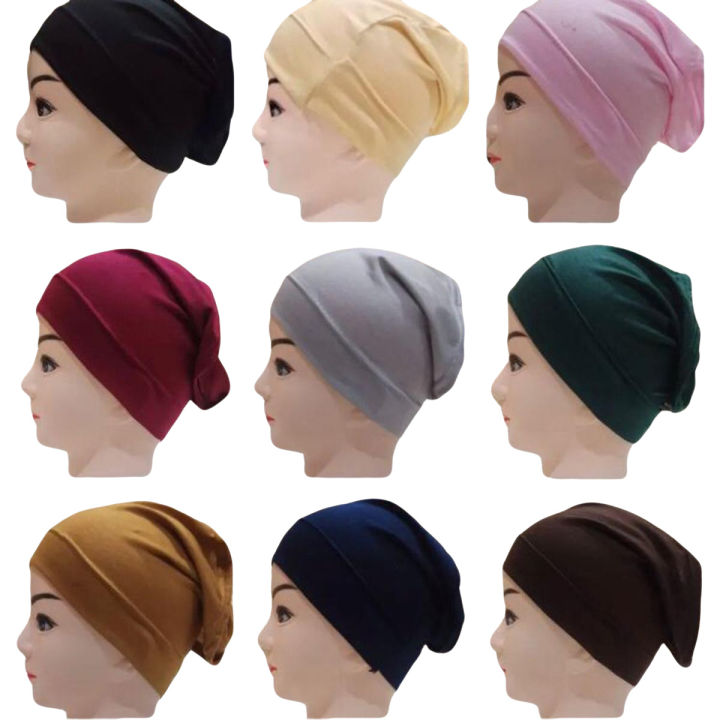 Hijab Tube Cap Under Scarf Hijab Cap-Head Cover Inner Caps Women Muslim ...