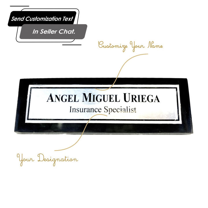 Name Plate Solid Acrylic Triangle Desk Plate GT007 | Daraz.pk