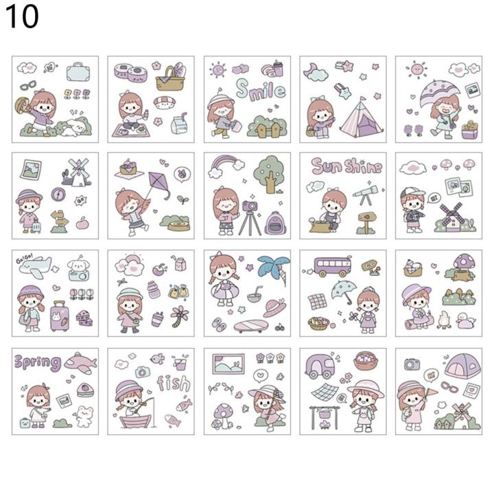 Computer Decal Eye-catching Assorted Cartoon Suitcase Sticker | Daraz.pk