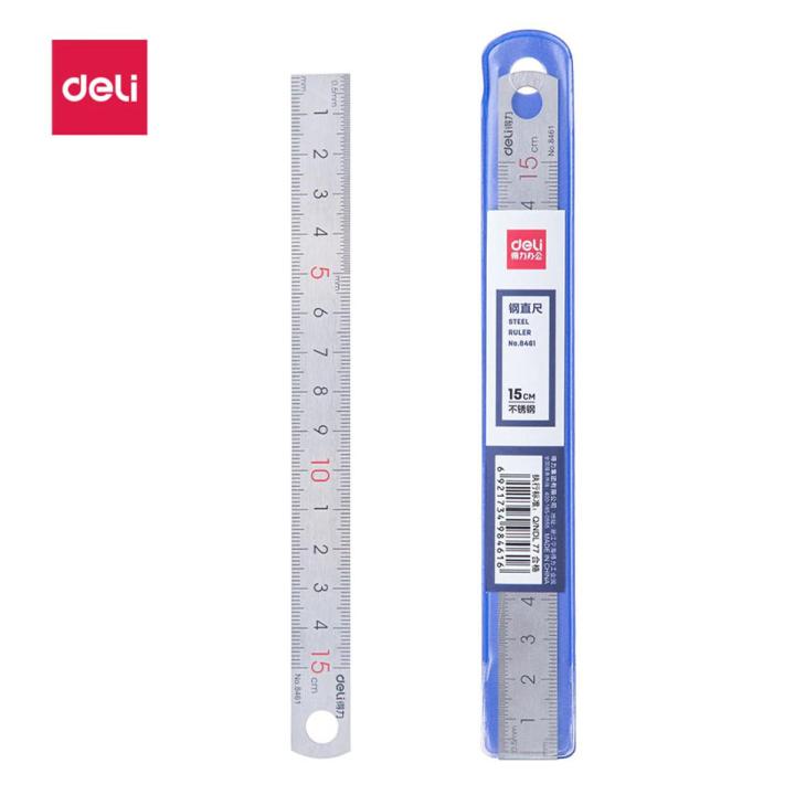 Deli E8461 Metal Scale / Ruler 15 cm / 6 inch | Daraz.pk