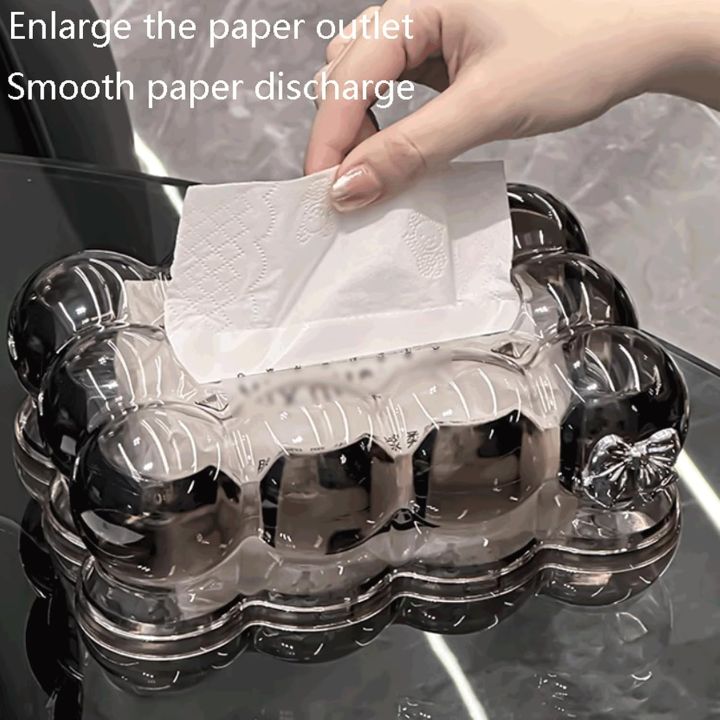 Modern Acrylic Bubble Tissue Napkin Holder Cover Tissue Dispenser ...