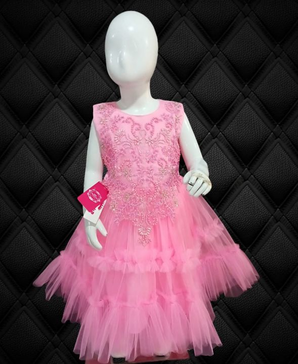 Net Stylish Frock For Baby Girls (Party wear) in 5 Different colors ...