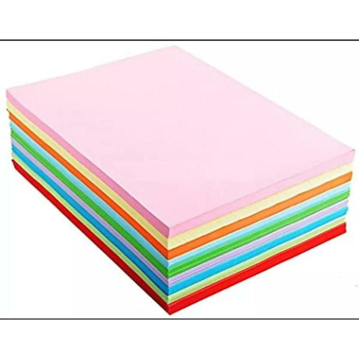 Color Paper - 100 Sheets - Multi Color - A4 Size | Daraz.pk