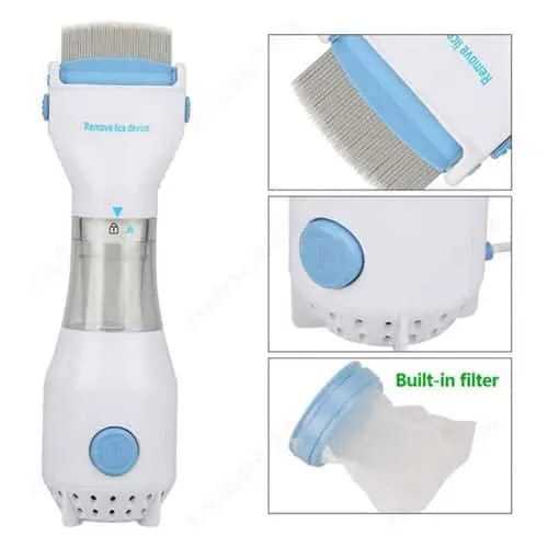 V-Comb Electric Head Lice Vacuum Comb, Electric Comb Lice Removal, Head ...