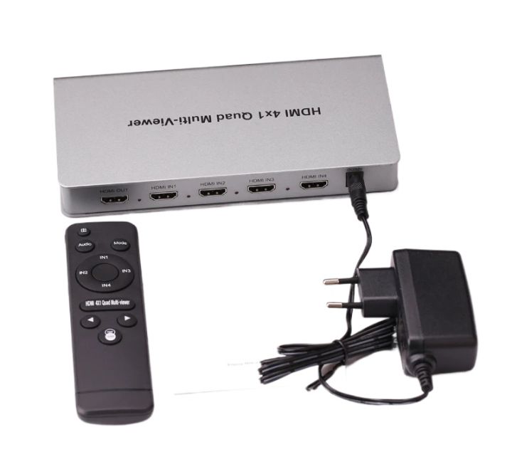 HDMI 4x1 1080P Quad Multiviewer Splitter with Seamless Switcher IR ...