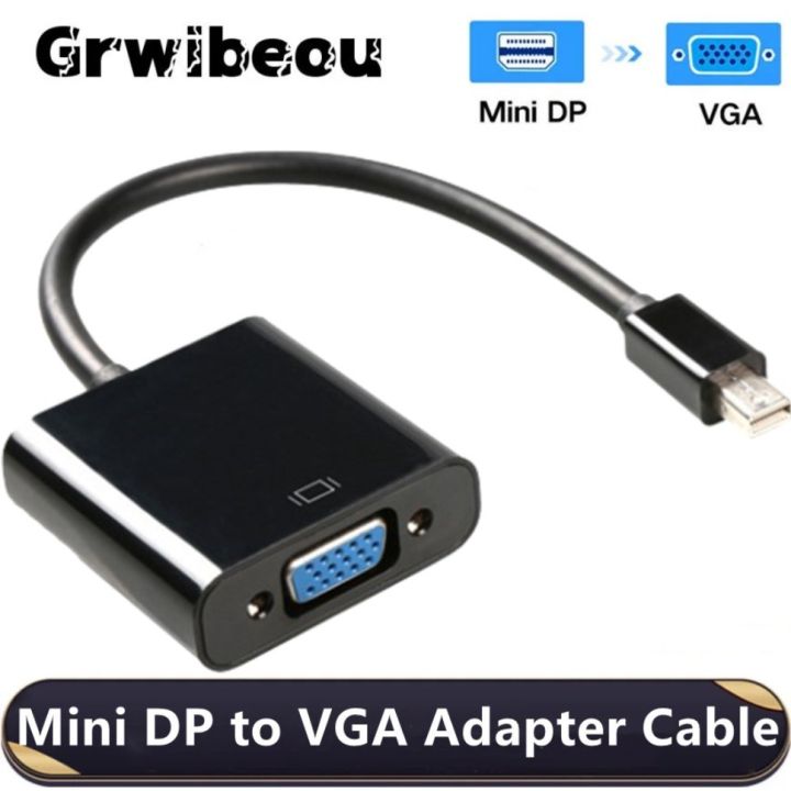 Mini DP to VGA Converter Cable 1080P Thunderbolt Mini DisplayPort Male ...