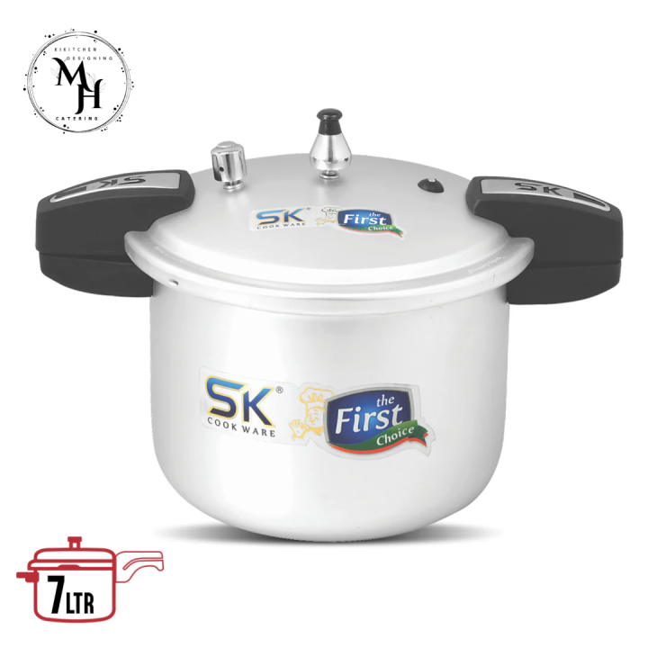 SK Panda 7L Pressure Cooker – Heavy Duty Aluminum, Easy Grip Bakelite ...