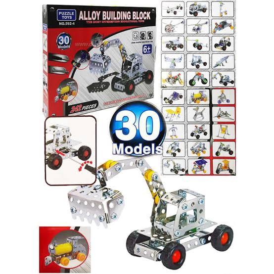 30 Models Alloy Building Block 242 Pieces Silver | Daraz.pk