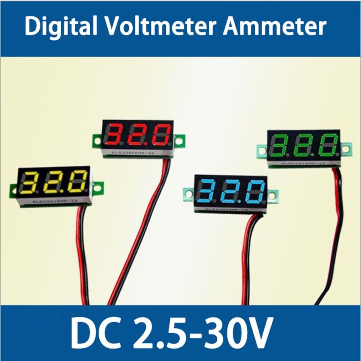 1Pc Electrical 2 wires Mini Test Tool Voltage Voltmeter Panel Meter ...
