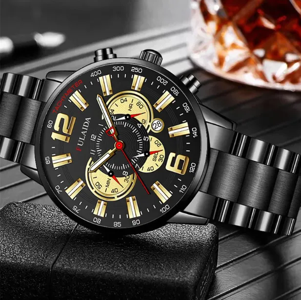 Fashion Mens Watches Stainless Steel Quartz Wrist Watch for Men ...