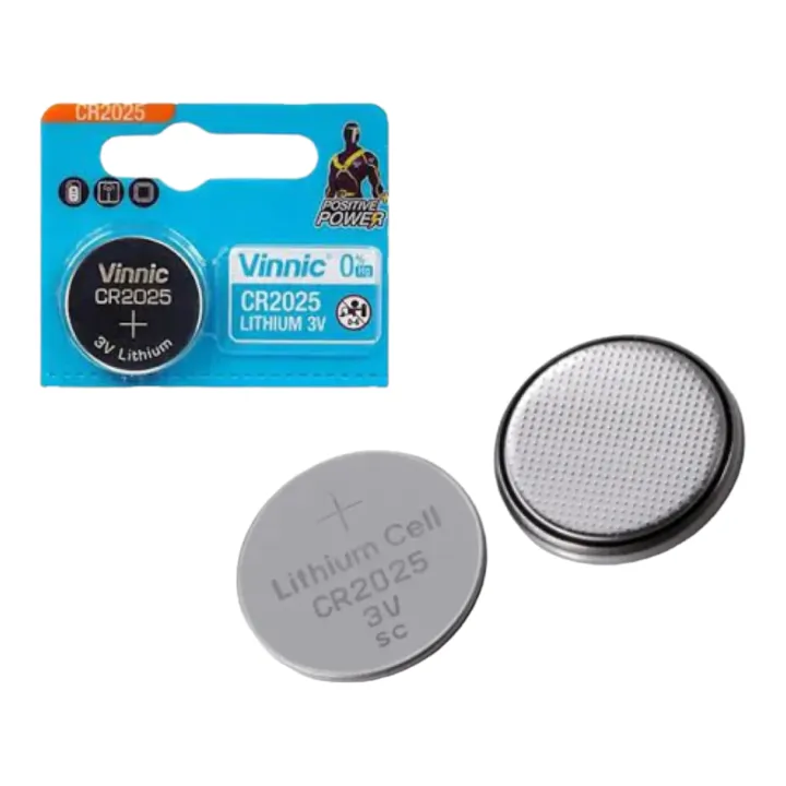 VINNIC Original CR2025 3V Lithium Battery Cell Watch Remote Toys Coin ...