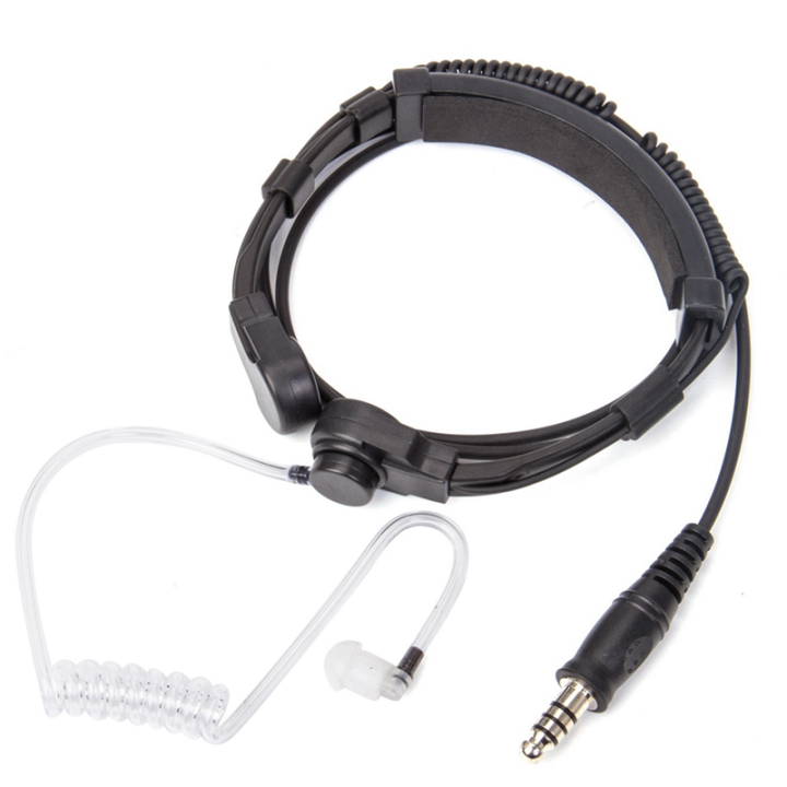 Telescopic Heavy Duty Throat Vibration Earphone Headset NATO Plug for ...