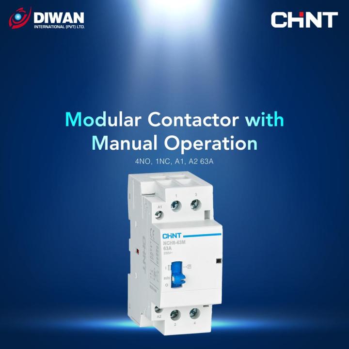 Chint NCH8-M modular contactor with manual operation 16-63A | Daraz.pk