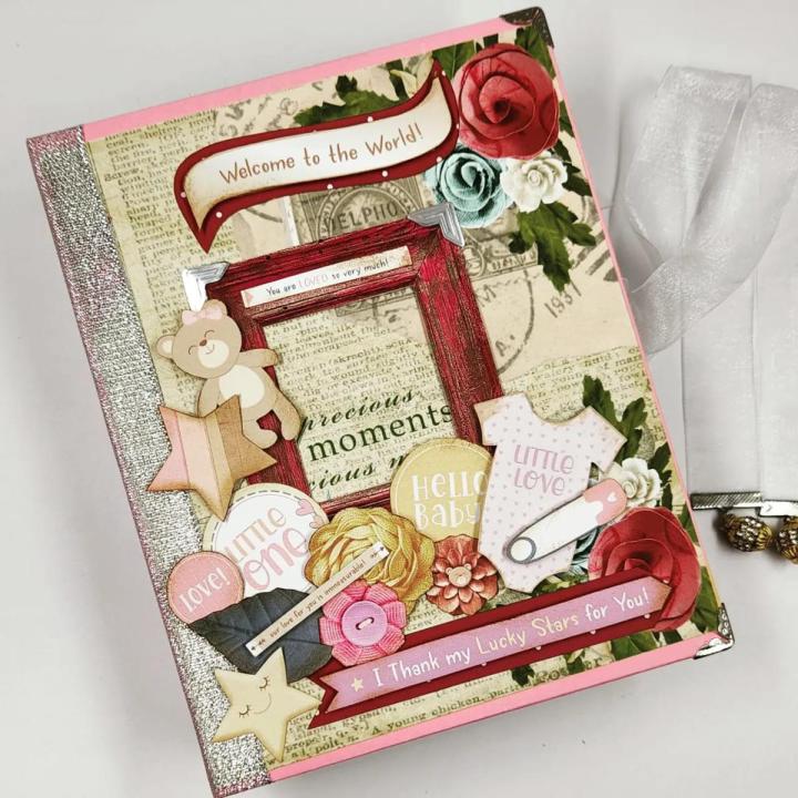 Greeting New Baby Scrapbook Album DIY Scrapbook Kit Gift Set Photo ...
