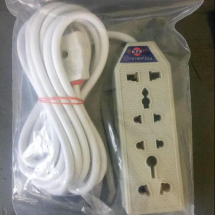 Extension Lead with 12feet wire 4 Sockets (two simple two pin+ two ...