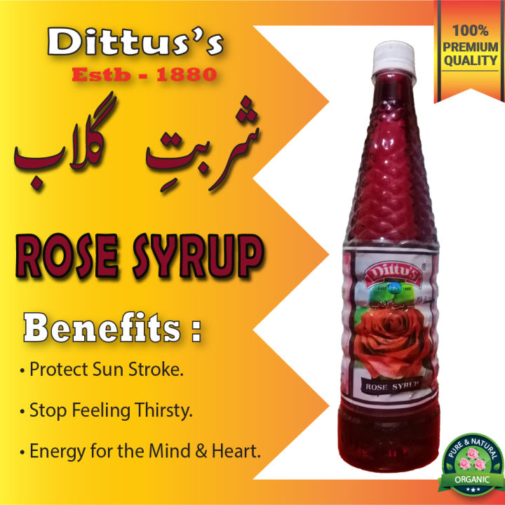 Red Rose Syrup 800ml by Dittus | Gulab ka Sharbat | Daraz.pk