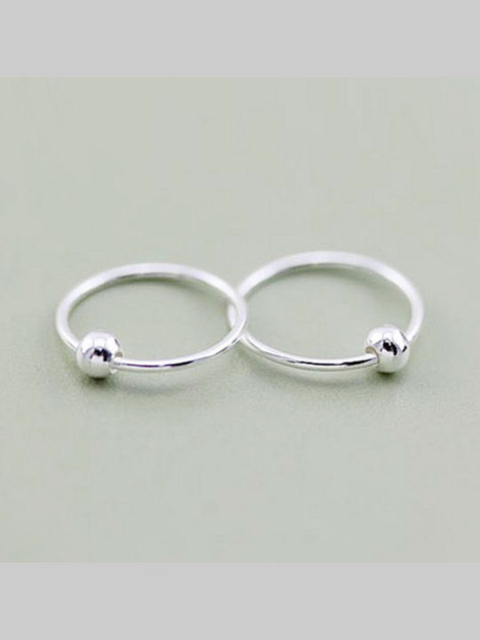 Premium Pure Chandi Ball Nose Ring (Pack of 2) - Elegant Design + Free ...