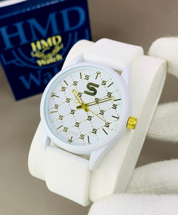 "Luxury Swatch Men's Chronograph Watch – Bold Multicolor Dial, Swiss ...
