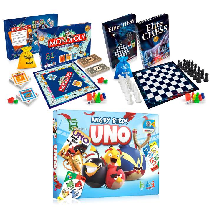 Chess & Ludo-Elite Edition | Monopoly-Elite Edition | UNO-Angry Birds ...