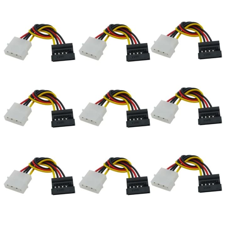 4 Pin IDE to SATA 15 Pin HDD Power Adapter Cable Hard Drive Adapter ...