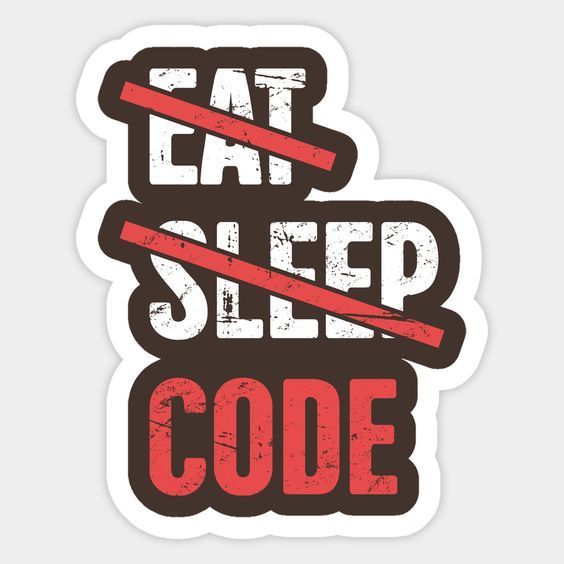 Eat Sleep Code Sticker - 3 inch x 2 inch | Daraz.pk