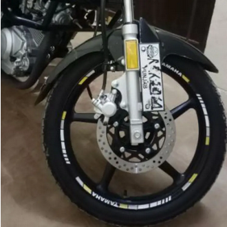 YBR YAMAHA RIM sticker for bikes. reflectors type set front back rim ...
