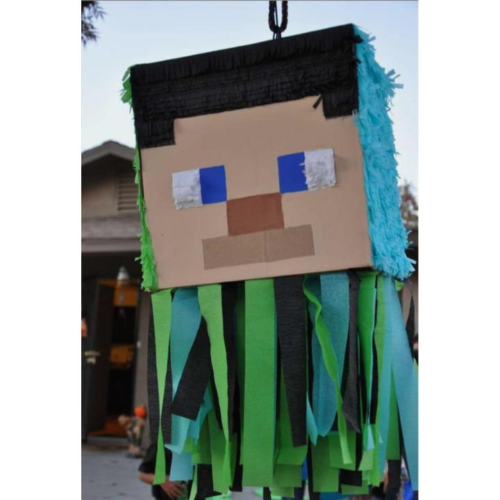 Minecraft Shape Empty Pinata for Kids / Children Birthday Parties ...