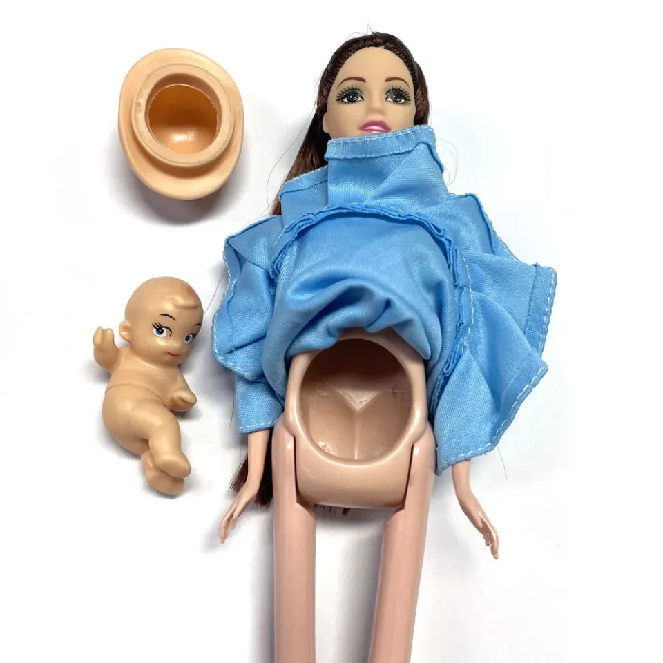 Baby Toy Pregnancy Doll Set Pregnant Doll Suit Doll Have A Baby In Her Tummy For Barbie Doll Child Toy Educational Toy Daraz.pk