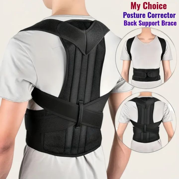 Posture Corrector for Adults | Invisible Back Support Brace | Black ...