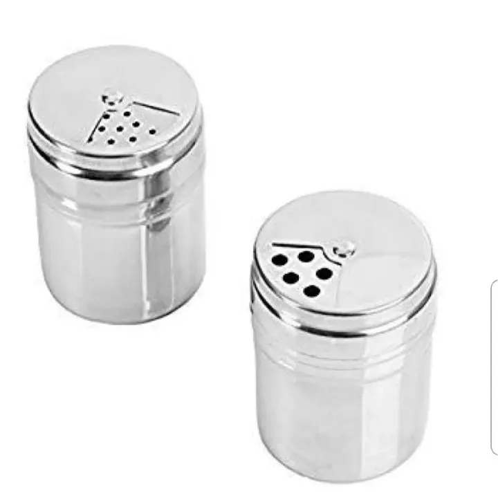 stainless steel salt pots pair | Daraz.pk