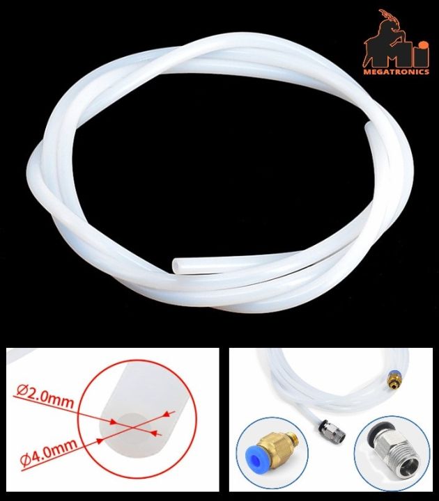 3D printer Teflon pipe nozzle feeding tube 1.75 guide tube PTFE tube ...