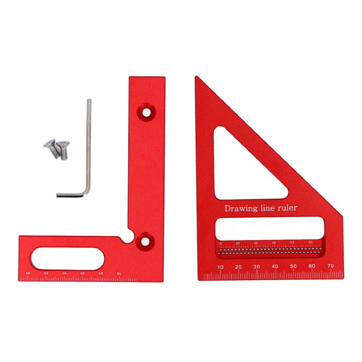 Miter Triangle Ruler Rust Resistant 3D Multi Angle Measuring Ruler 45 ...
