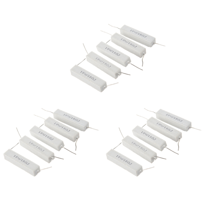 BRADOO 10W 10 Ohm 5% Winding Ceramic Cement Power Resistor x 15 | Daraz.pk