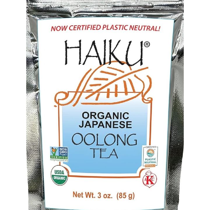 Haiku Organic Japanese Oolong Tea, USDA Certified Organic, Non-GMO ...