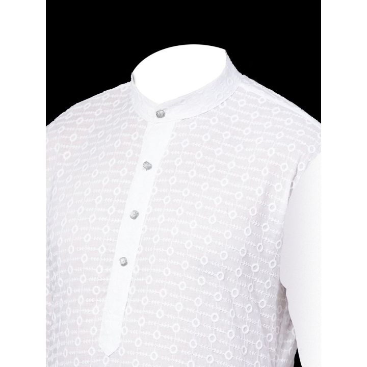 Roks White Stitched Kameez/Qameez Shalwar For men Cotton SCP-03 | Daraz.pk