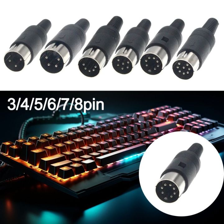 D Connectors 3pin 4pin 5pin 6pin 7pin 8 Pin DIN Male Female Plug MIDI ...