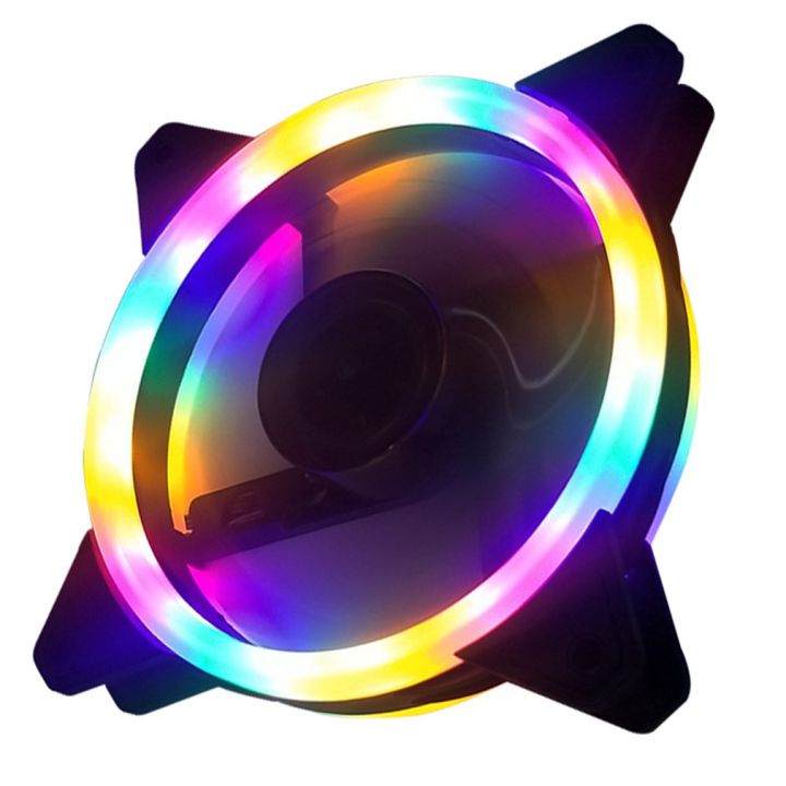 12Cm Dual Aurora Dual Aperture Fan Rgb Case Fan Pc Case Fan Glare ...