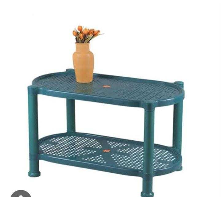 Plastic Double Shelf Plastic Table- | Daraz.pk