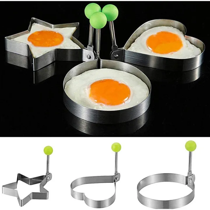 High quality Lovely 4Pcs/Set Fried Egg Pancake Mold Kitchen Stainless ...