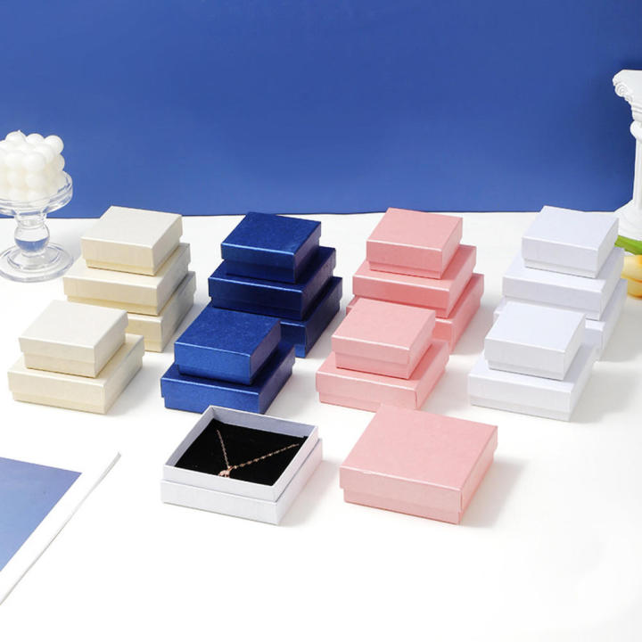 4 Colors Scallop Pattern Paper Box Pendant Thickened Cardboard Blue ...