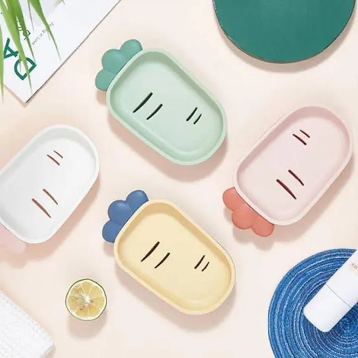 Carrot Shaped Soap Dish Portable Saban Dani with Drain Hole Design ...
