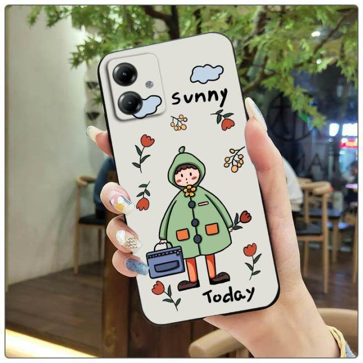For Motorola G14 4G Back Cover Case Fashion Cartoon girl Square Frame ...